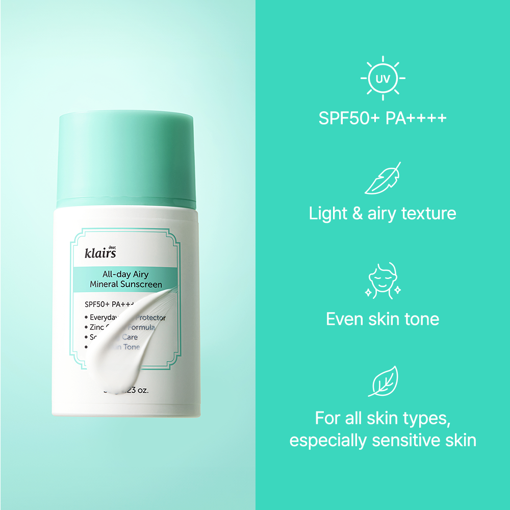 [Klairs] Tone-up All day airy mineral sunscreen miniature 10g | Shopee ...