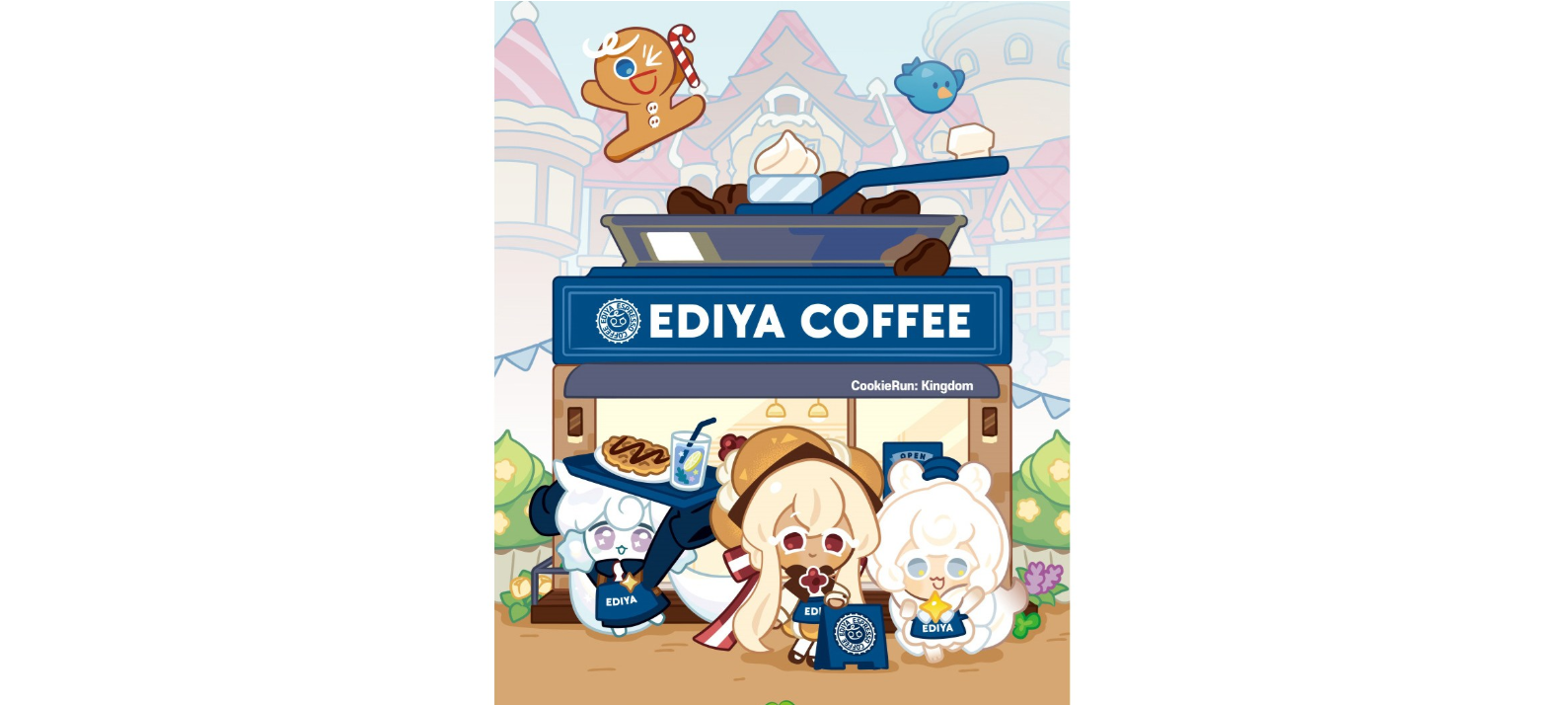 Cafe Ediya Cookie Run Kingdom Barista Special Limited Package (Figure ...