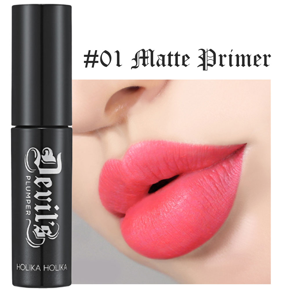 Holika Holika Devil's Plumper Matte Primer Glowy Topper Voluminous Lip Plumping | Shopee Philippines