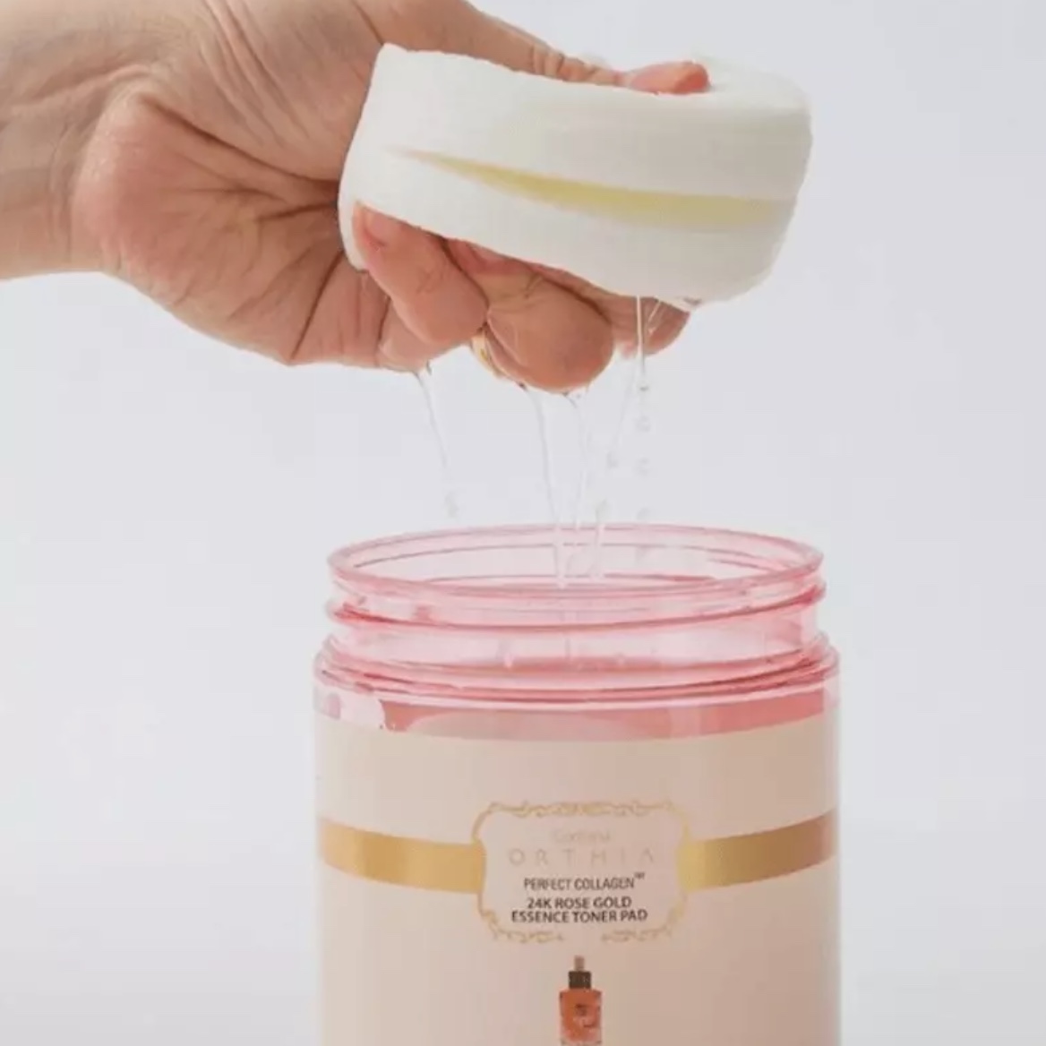 Coreana ORTHIA Perfect Collagen 24K Rose Gold Essence Toner Pad 100 pcs ...