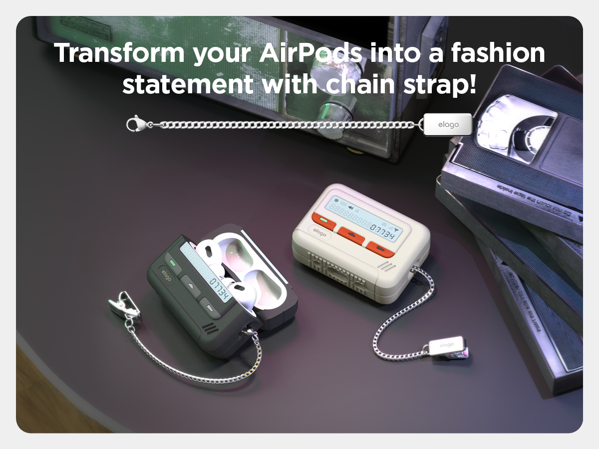 Elago Pager Chain Strap Case Compatible for AirPods Pro 2nd Generation ...
