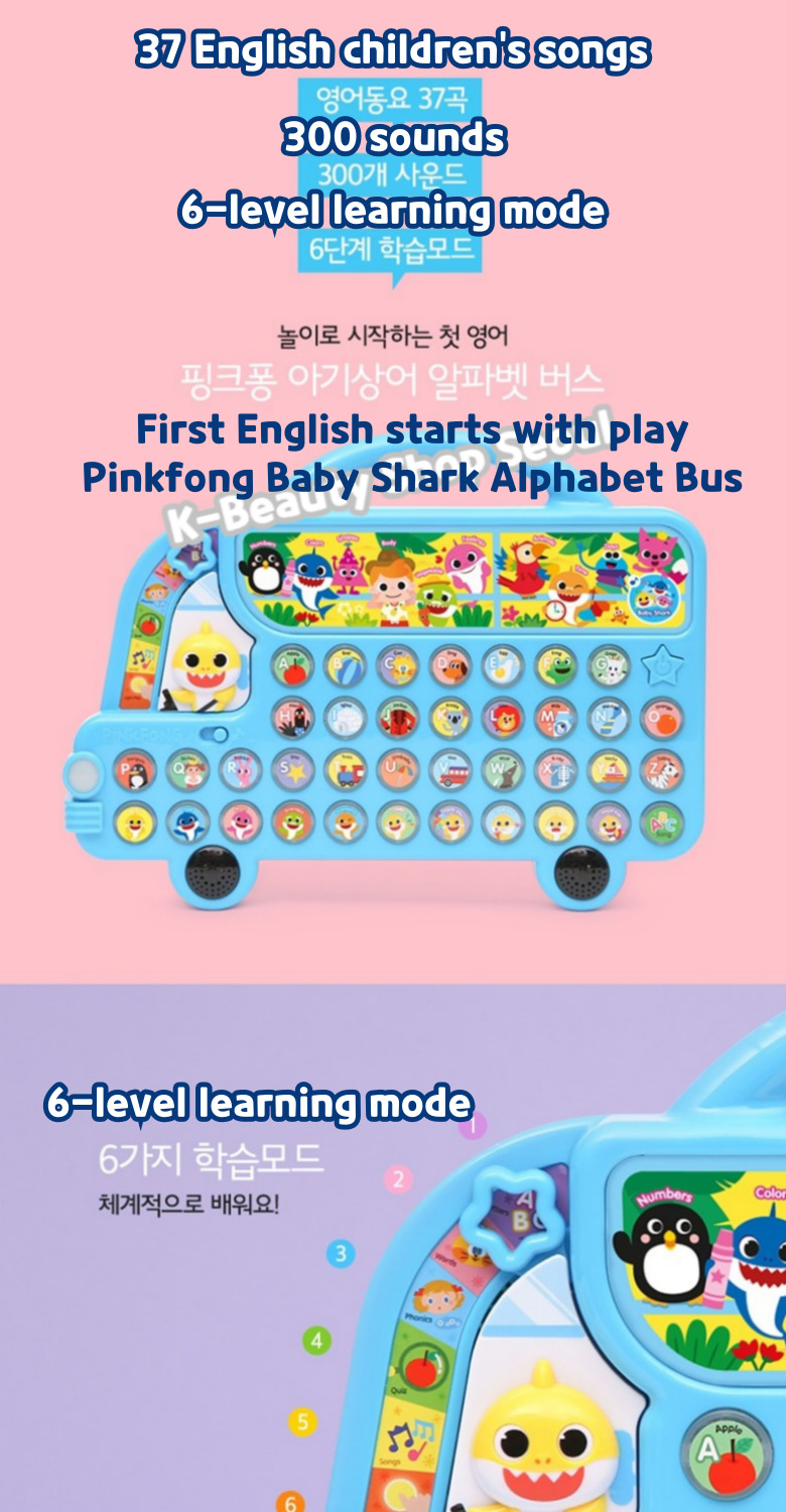 Pinkfong Alphabet English Nursery Rhymes Educational Bus | Shopee ...