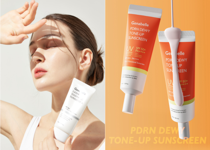 Genabelle 1+1 Laser Soothing Sunscreen PDRN Dewy Tone-up Sunscreen SPF ...