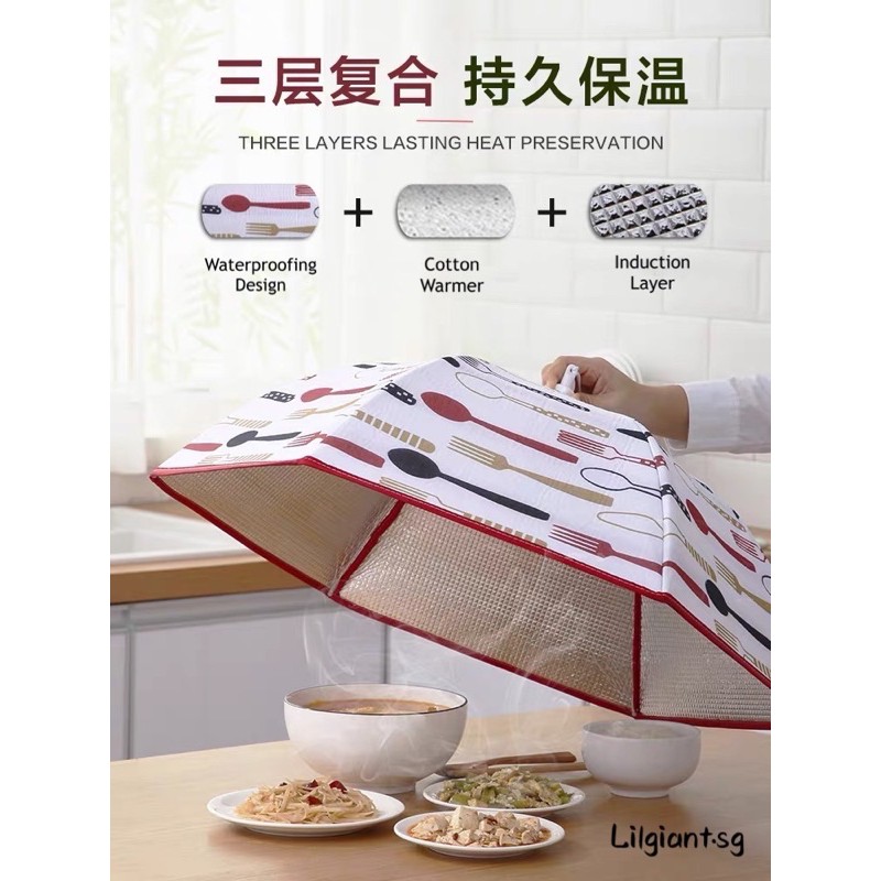[SG] Collapsible Thermal Heat Insulator Dishes Food Cover Net Covers ...