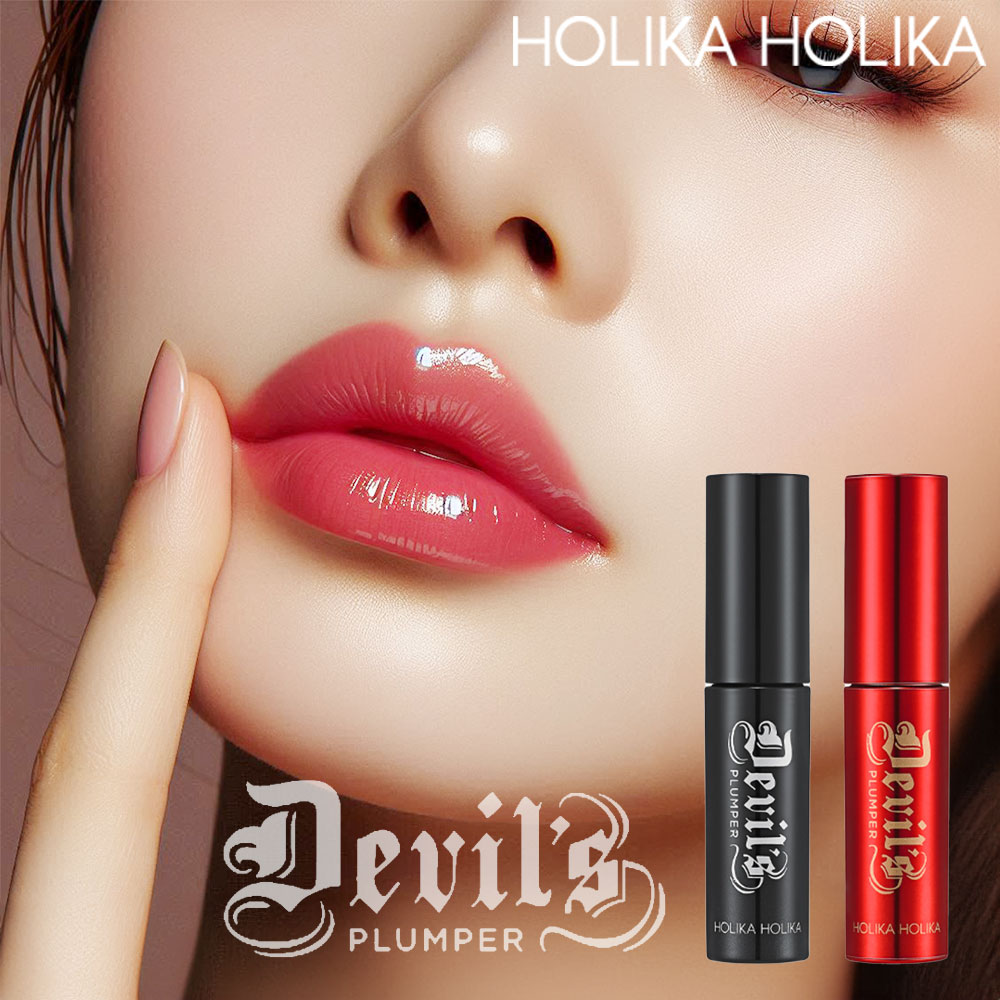 Holika Holika Devil's Plumper Matte Primer Glowy Topper Voluminous Lip Plumping | Shopee Philippines