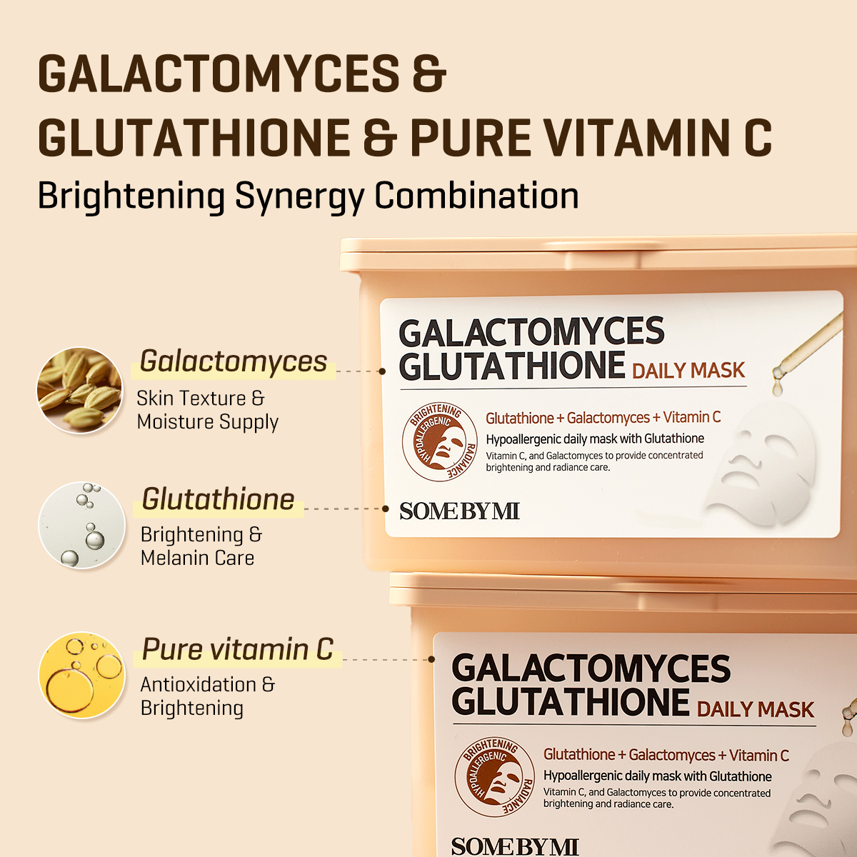 [Glowing/30 Sheets] SOME BY MI OFFICIAL Galactomyces Glutathione Daily ...