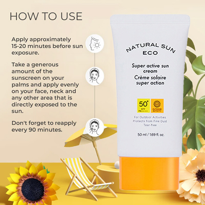 [THE FACE SHOP] Natural Sun Eco Super Active Sun SPF50+ PA+++ 50ml ...