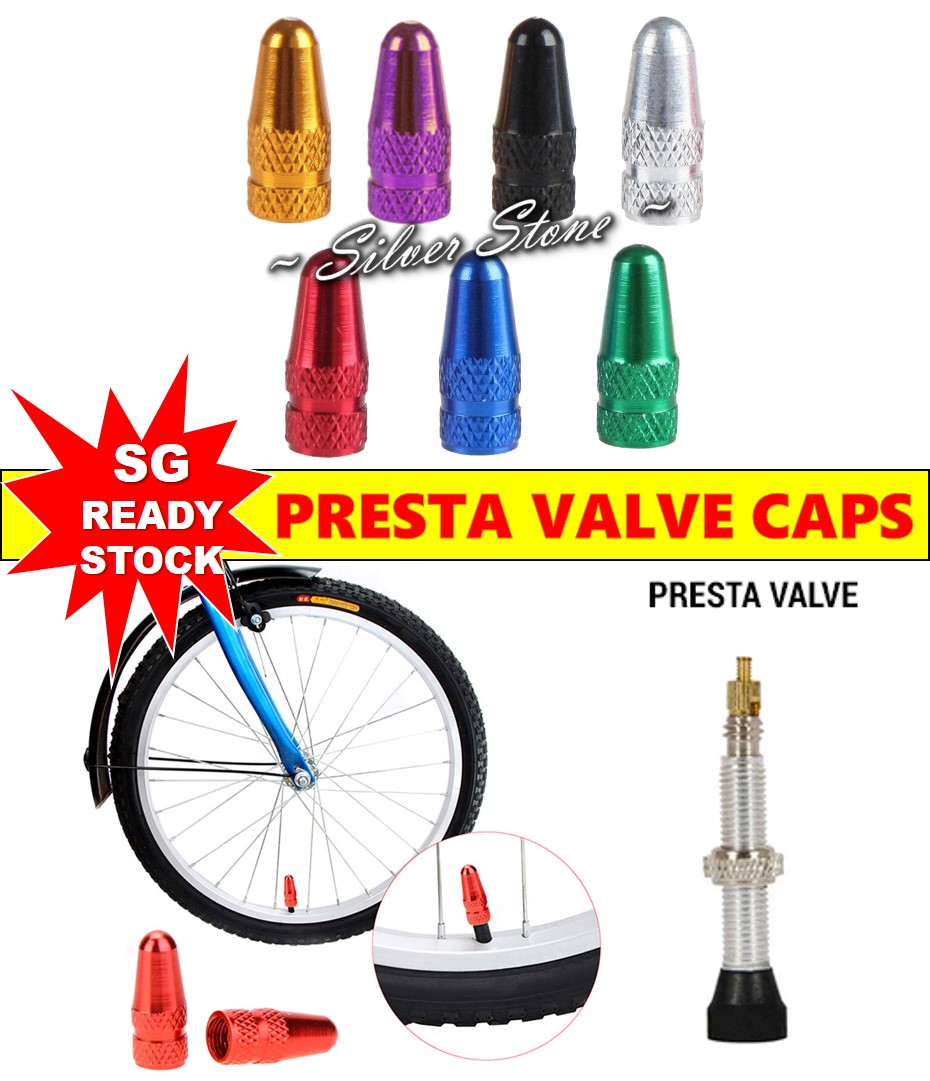 Presta Tyre Valve Caps Aluminium Presta Air Valve Caps Bicycle Dust ...