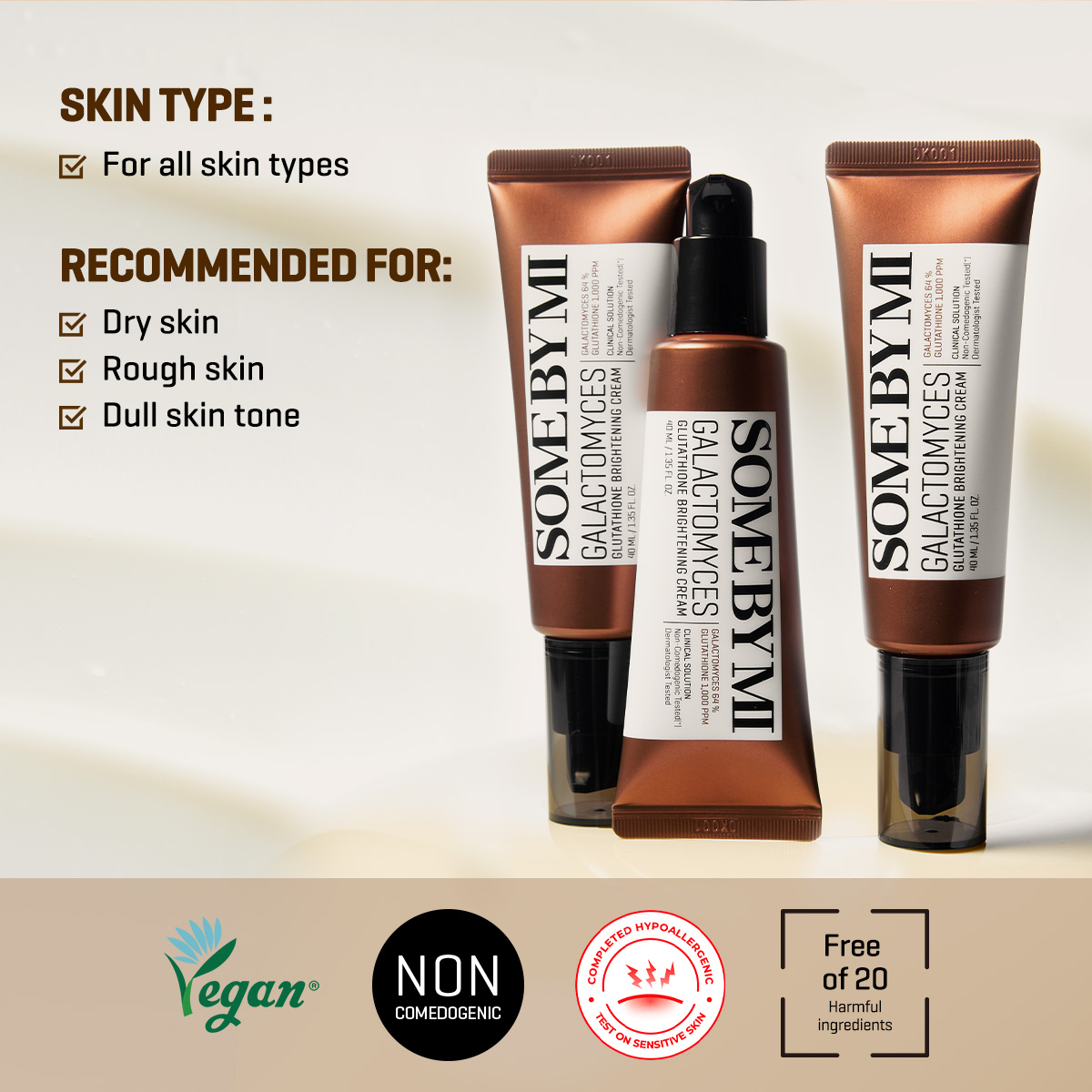 SOME BY MI OFFICIAL Galactomyces Glutathione Brightening Cream 40ml ...