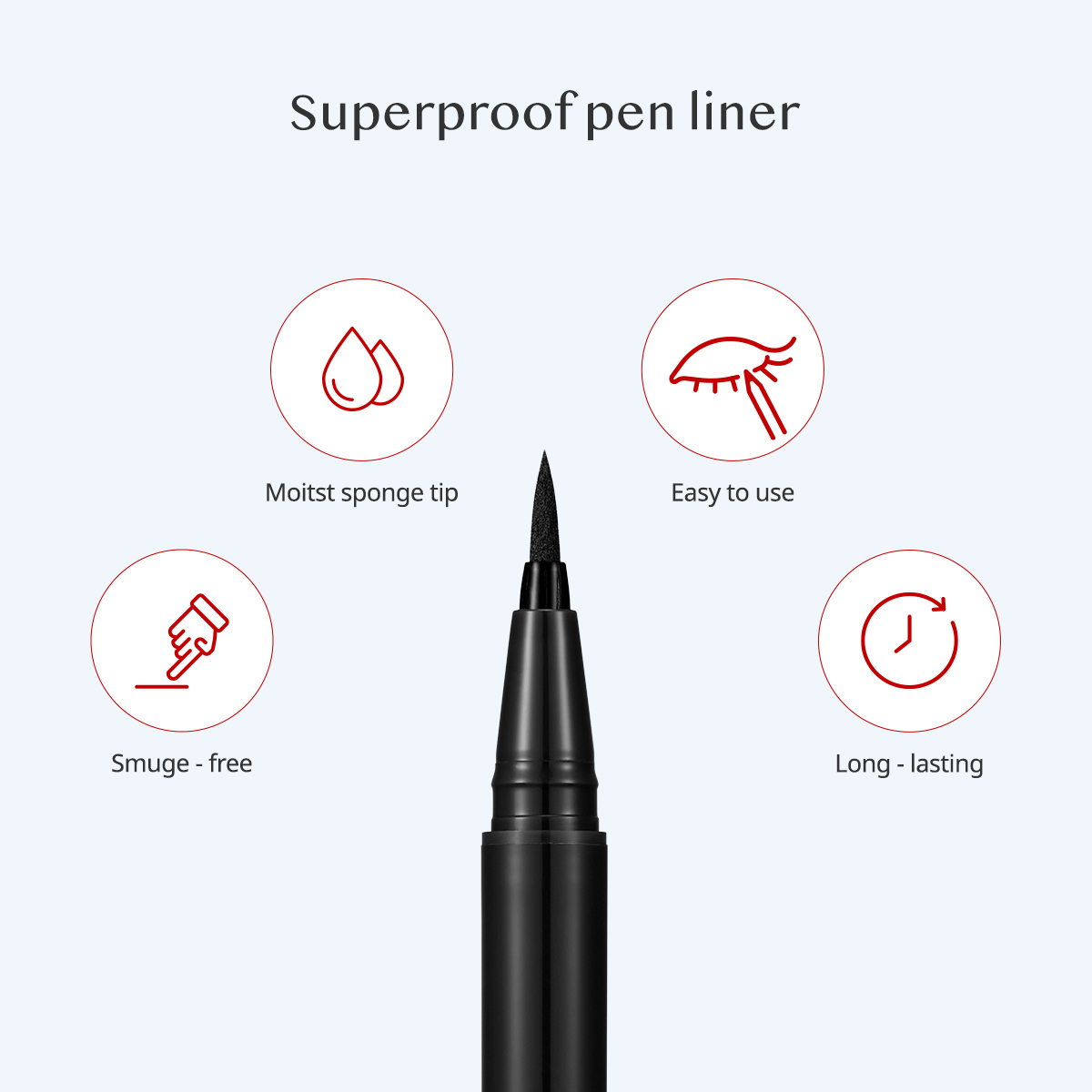 Clio Superproof Pen Eyeliner Kill Black, Brown 0.55ml | Long lasting ...