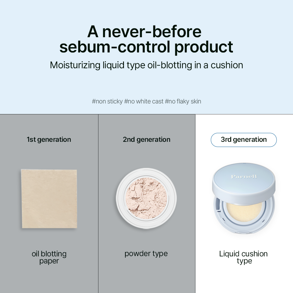 [PARNELL] Glacial Biome Water No-Sebum Cushion, Hyaluronic Acid ...