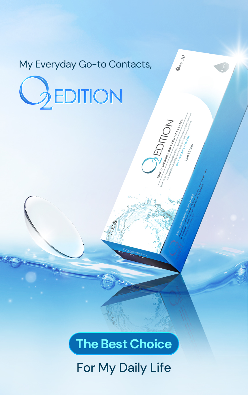 OLENS Official O2 Edition 40pcs Premium 1Day Clear Contact Lenses ...