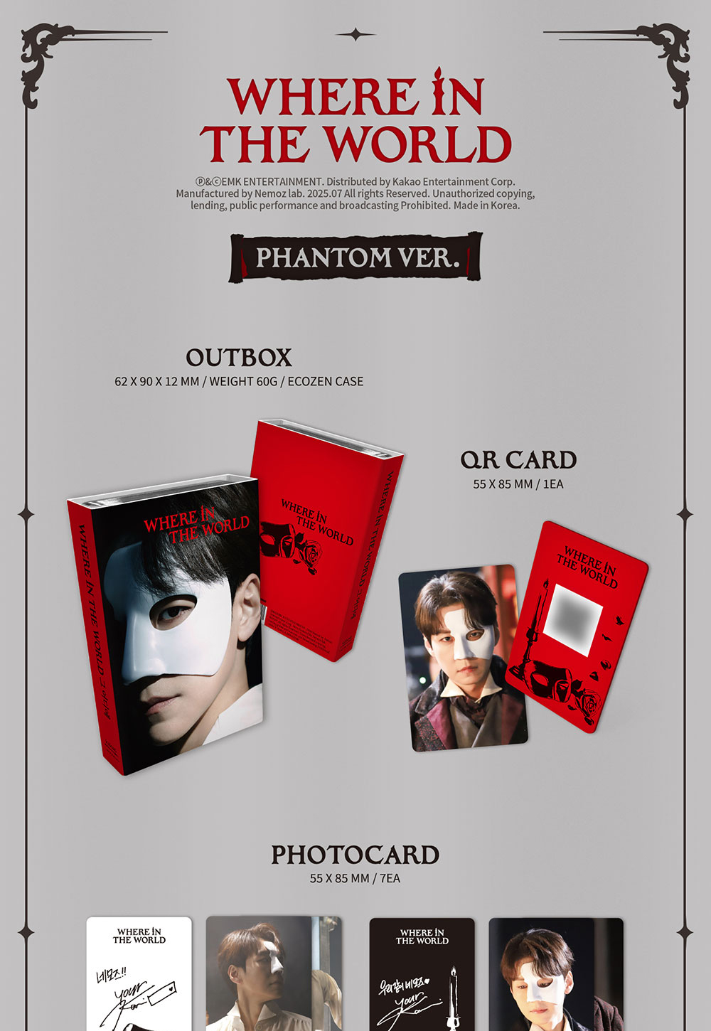 (PHANTOM / ERIK ver. - NEMO) Kai [Where In The World] Musical Single ...