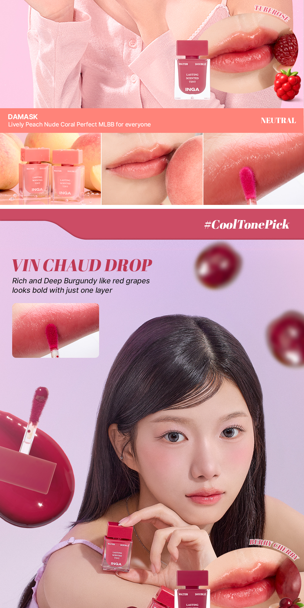 INGA Water Double Lasting Scented Tint (8 colors) | Shopee Philippines