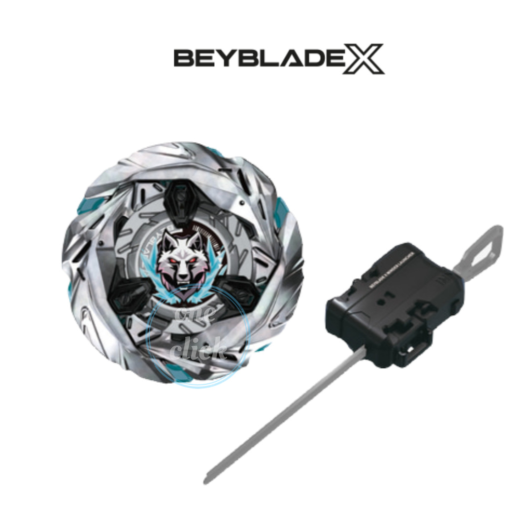 TAKARA TOMY Beyblade X UX-08 Silver Wolf 3-80FB – Starter Beyblade with ...