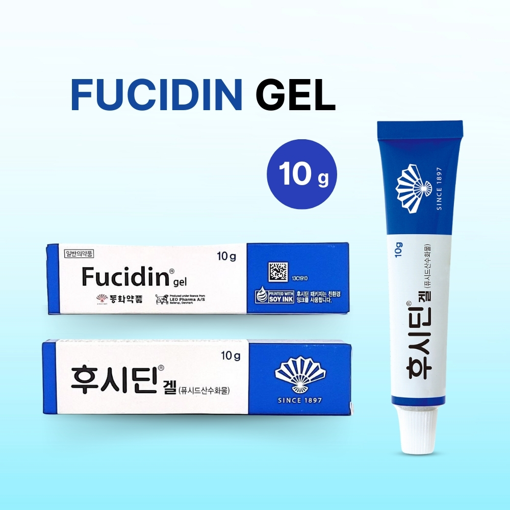 DONGWHA Fucidin Gel 10g - Topical Antibiotic for Skin Infections and ...