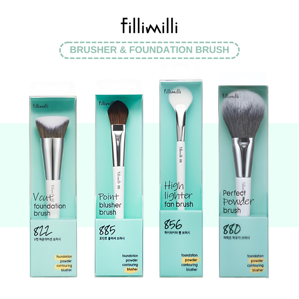 Fillimilli Oliveyoung Makeup Brush Set (32 Types) Fan Blush Contour Shading Eye Lip Eyelash ...