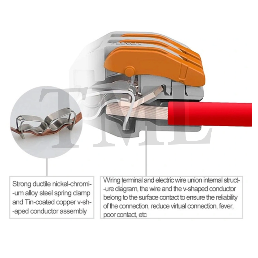 Compact 2way 3way Lever Wire connector Clip type Tool Free Electrical ...