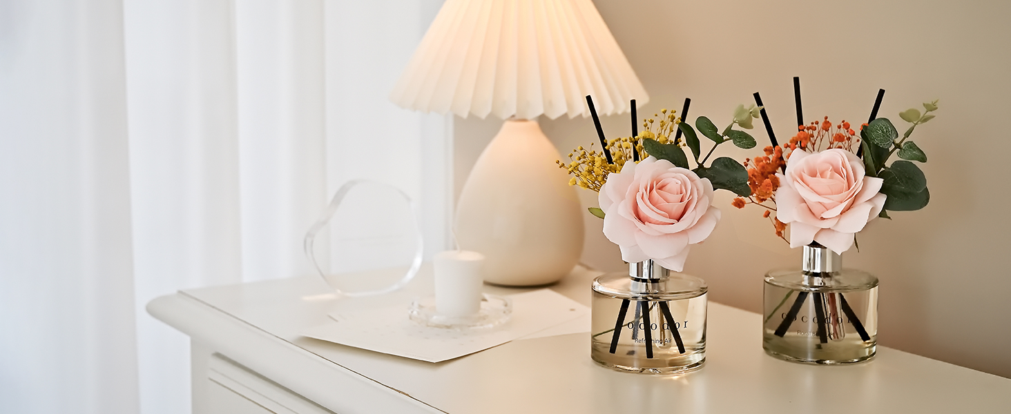 COCODOR Rose Flower Reed Diffuser / 200ml / Home Fragrance Air Freshner ...