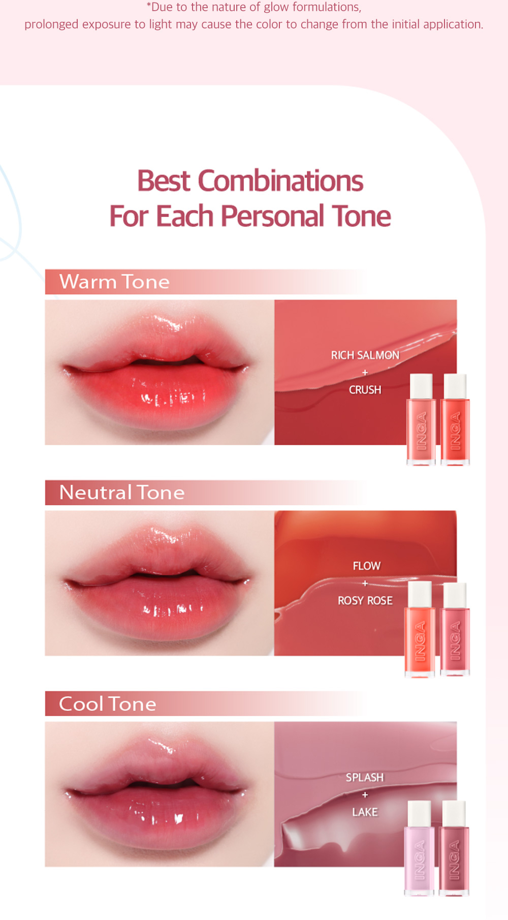 INGA Glassy Water Glow Lip Tint (SNOWY/ GLASSY_13 colors) | Shopee ...