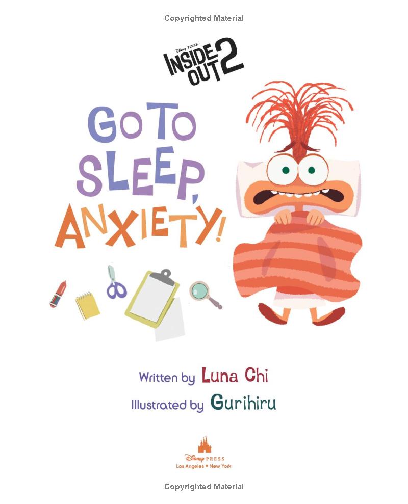 Disney/Pixar Inside Out 2: Go to Sleep, Anxiety! Hardcover – Picture ...