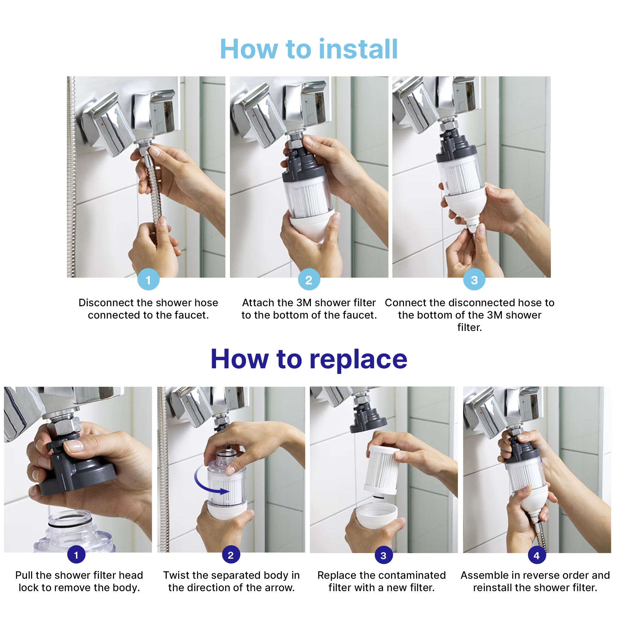 3M Shower Filter - Enhanced Shower Purity and Water Filtration ...