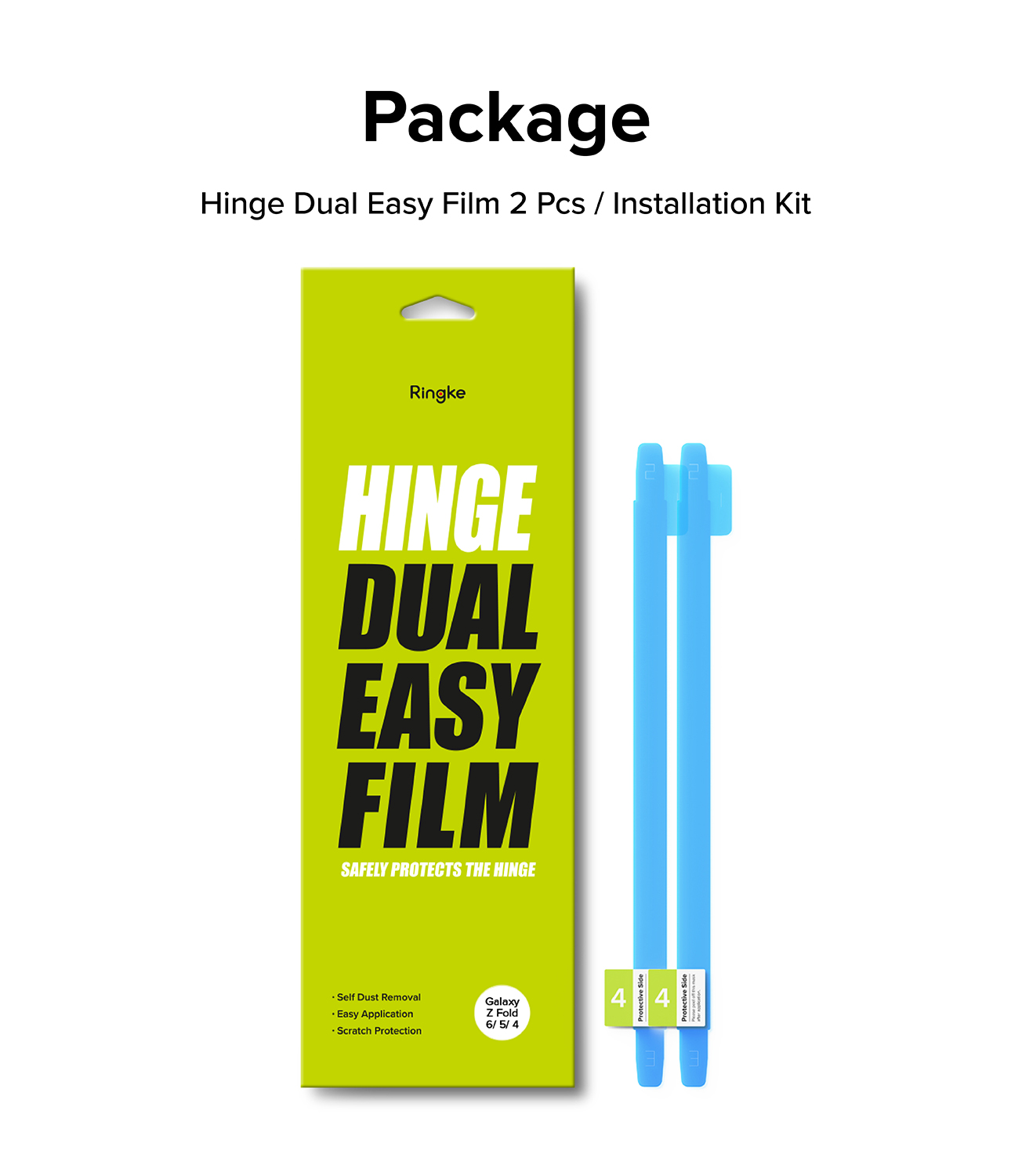 Ringke Hinge Dual Easy Film for Galaxy Z Fold 6 5 4 Clear Flexible ...