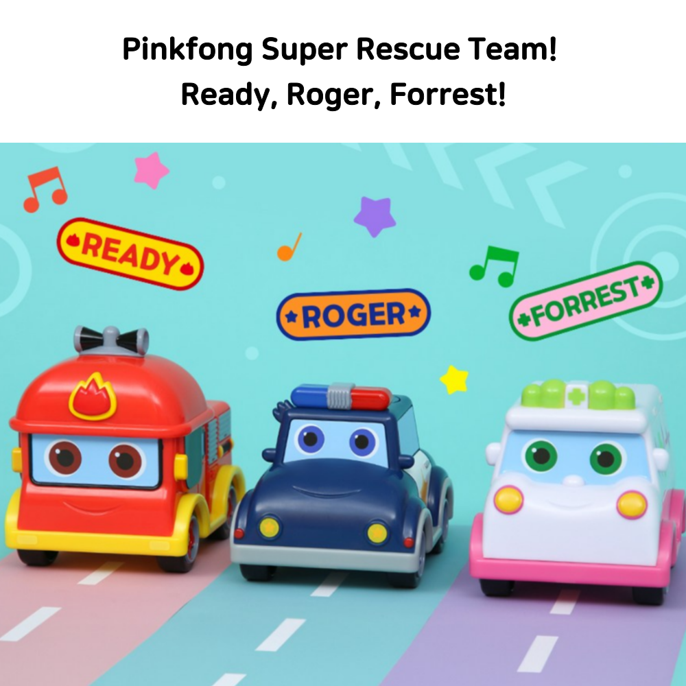 Pinkfong Toy Cars Super Rescue Team Car Kids Toy Car Melody Cars Ready ...