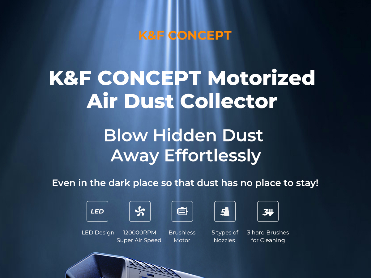 K&F Concept Powerful Electric Cleaning Blower +LED Light -5000mAh, Max ...