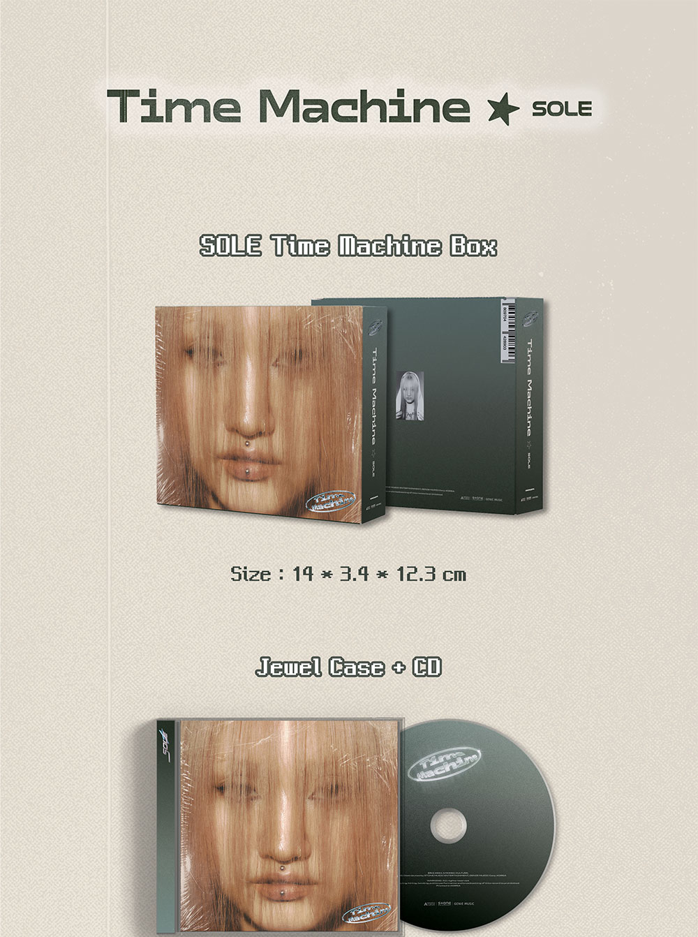(CD+MINI CD NFC KEYRING EDITION) SOLE [TIME MACHINE] EP ALBUM (14th Aug ...