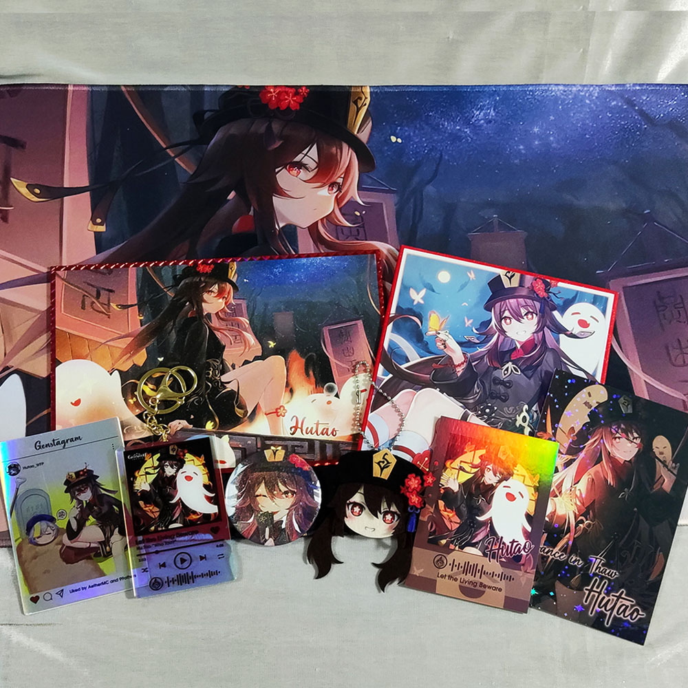 SG Genshin Impact Hu tao Merch Set Genshin Hutao Set Hutao Art Print ...