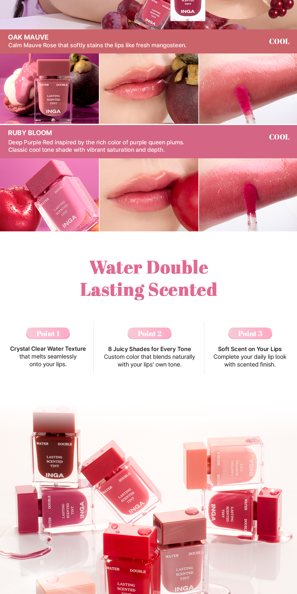 INGA Water Double Lasting Scented Tint (8 colors) | Shopee Philippines