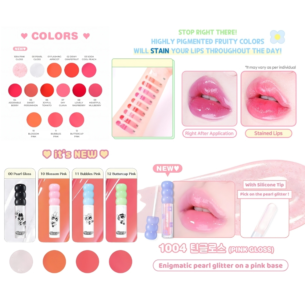 Colorgram Fruity Glass Lip Tint 2.8g (14 Colors) | Tanghulu Tangle Tint ...