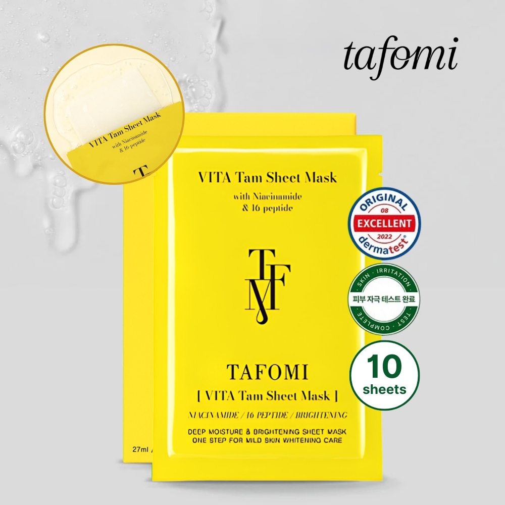 TAFOMI Vita TAM Sheet Mask 27ml (10 sheets) | Shopee Philippines