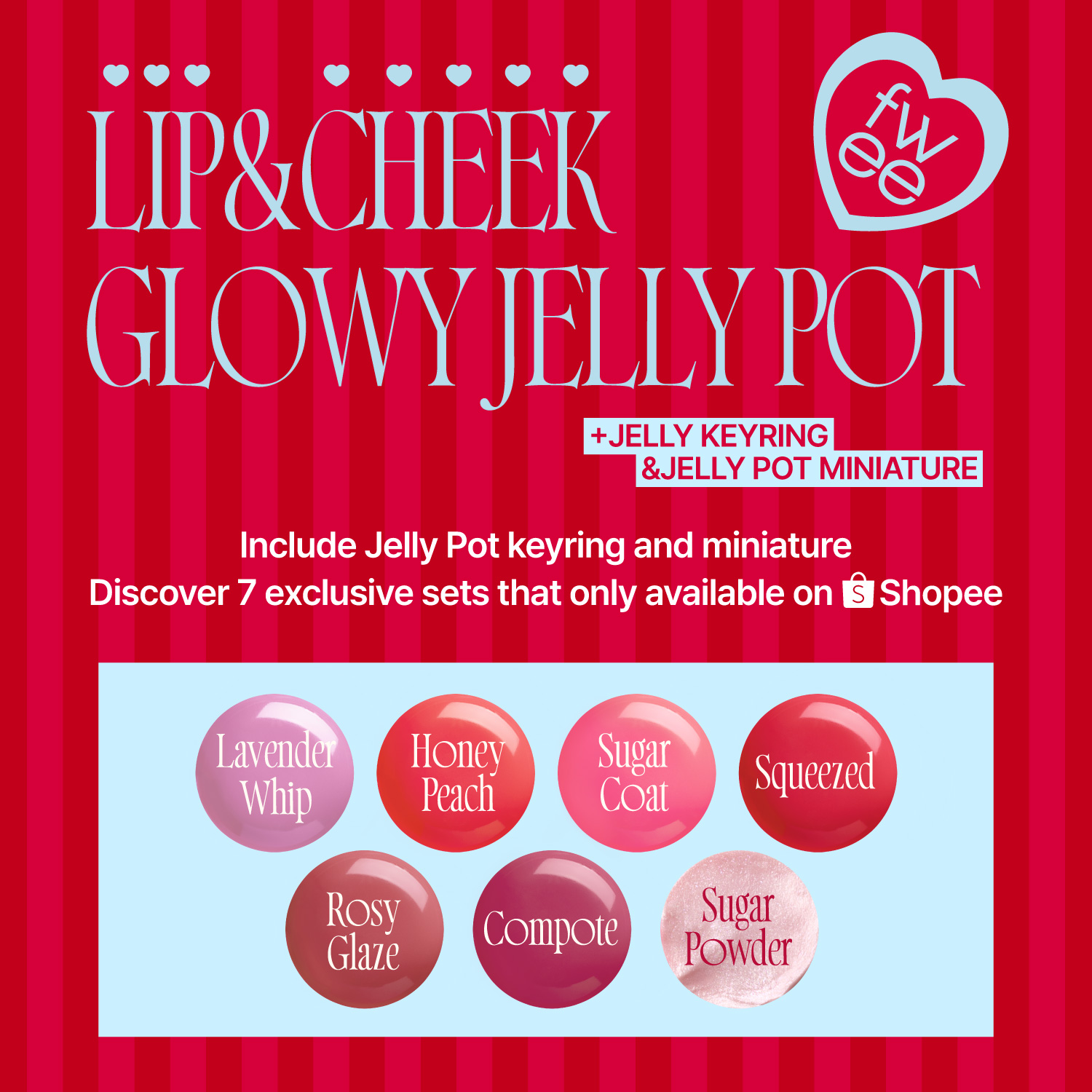 fwee Lip & Cheek Glowy Jelly Pot – 19 Shades / 4g | Shopee Philippines