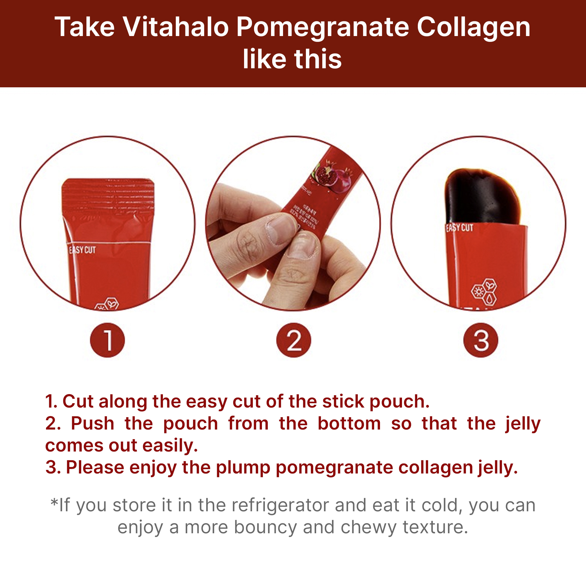 Vitahalo Pomegranate Collagen Supplement for Skin Health (30 Sticks ...