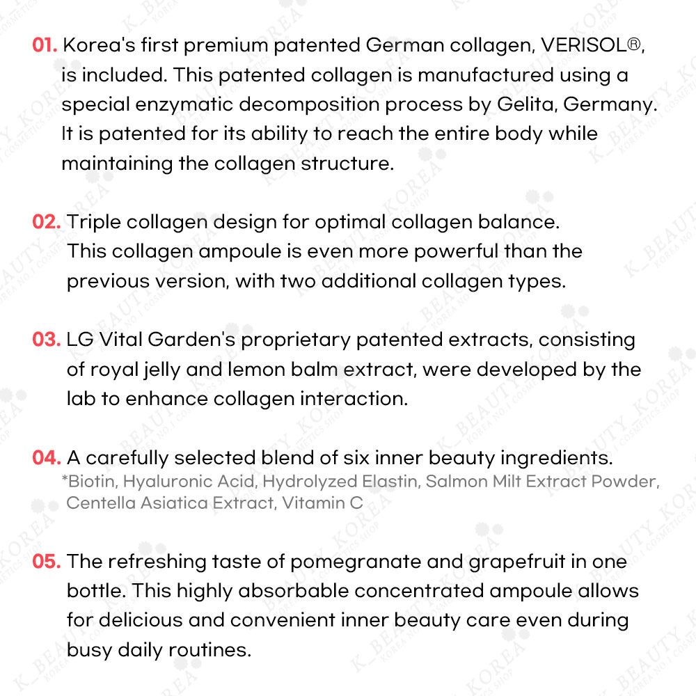 [LG Household & Health Care] Vital Garden HANAMI Collagen Ampoule 25ml ...