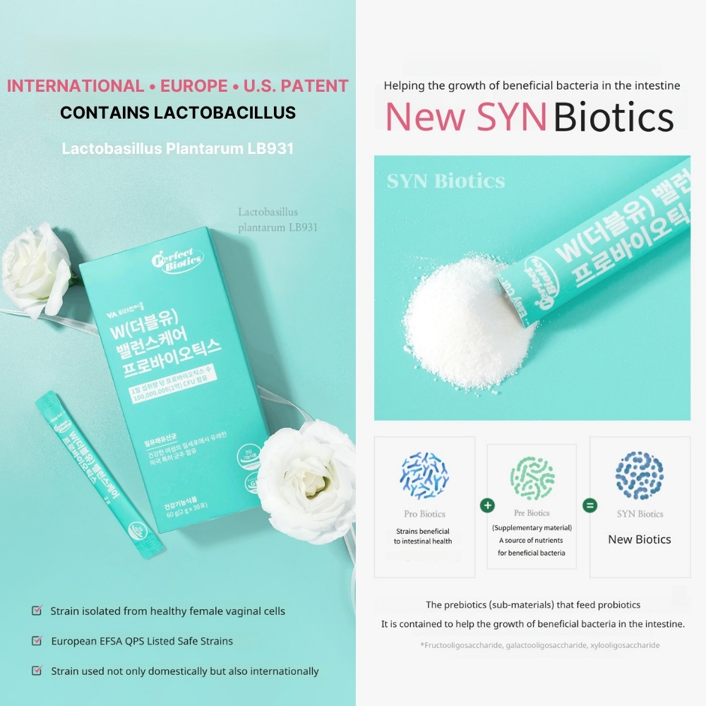 Perfect Biotics Vitamin Village Probiotics Supplement for Balance Care with Lactobacillus - Gut ...