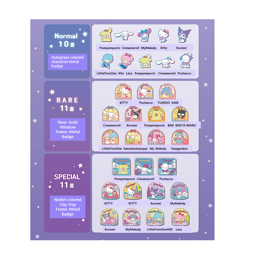 [Sanrio] Random Sanrio Character Surprise My Badge 1P | Shopee Philippines