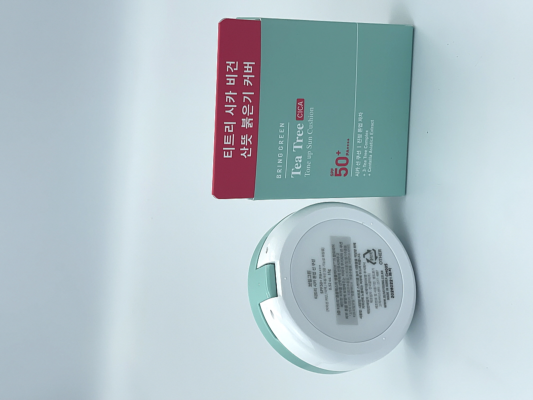 [Bring Green] Tea Tree Cica Tone Up Sun Cushion 15g SPF50+ PA ...