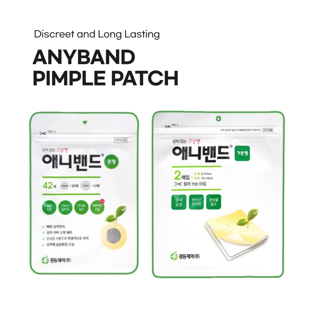Anyband Pimple Patch Hydrocolloid Dressing Acne Spot Treatment 2Types ...