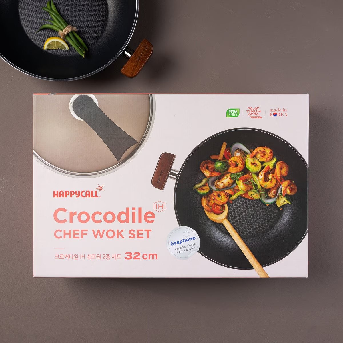 Happycall Titanium Nonstick IH Induction Crocodile Chef Pan & Pot 32cm | Shopee Philippines
