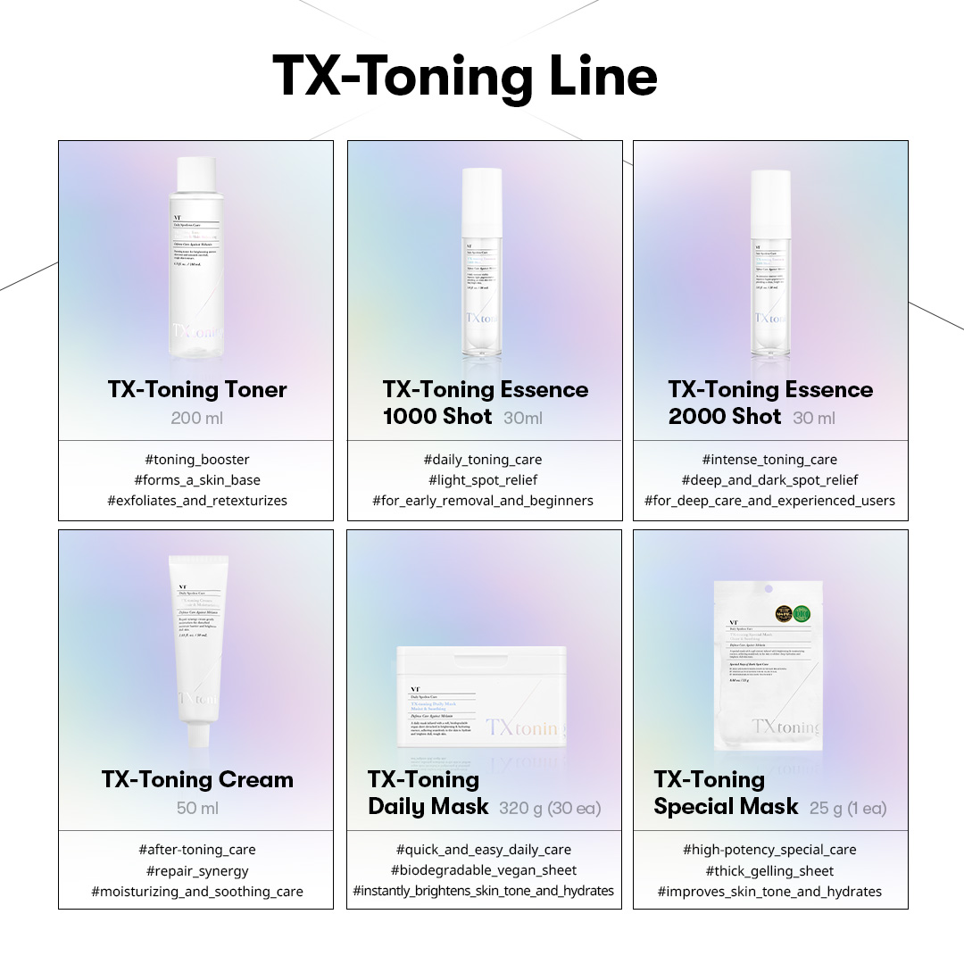 [VT] TX-Toning Essence & Daily Mask Set Tranexamic Acid, Melanin ...