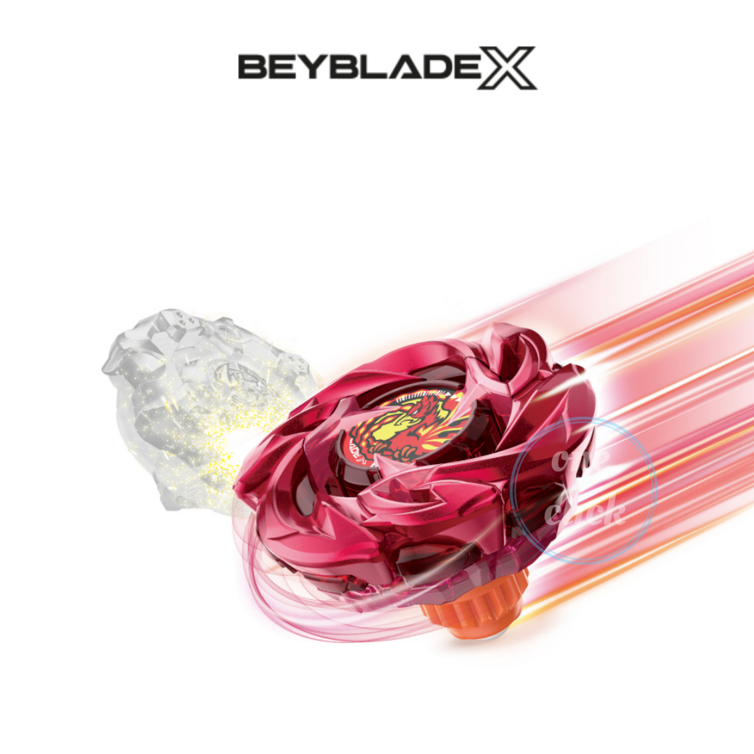 TAKARA TOMY BEYBLADE X UX-07 Phoenix Rudder Deck Set | 3 Tops + Bits ...
