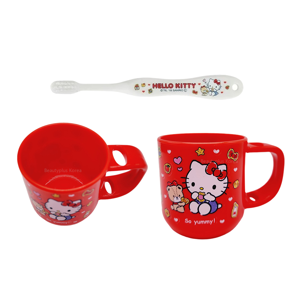 [SKATER] Cup toothbrush set with Stand KTB5 (KITTY / Sumikkogurashi) | Shopee Philippines