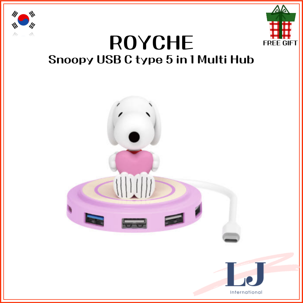 ROYCHE Snoopy USB C type 5 in 1 Multi Hub | Shopee Philippines