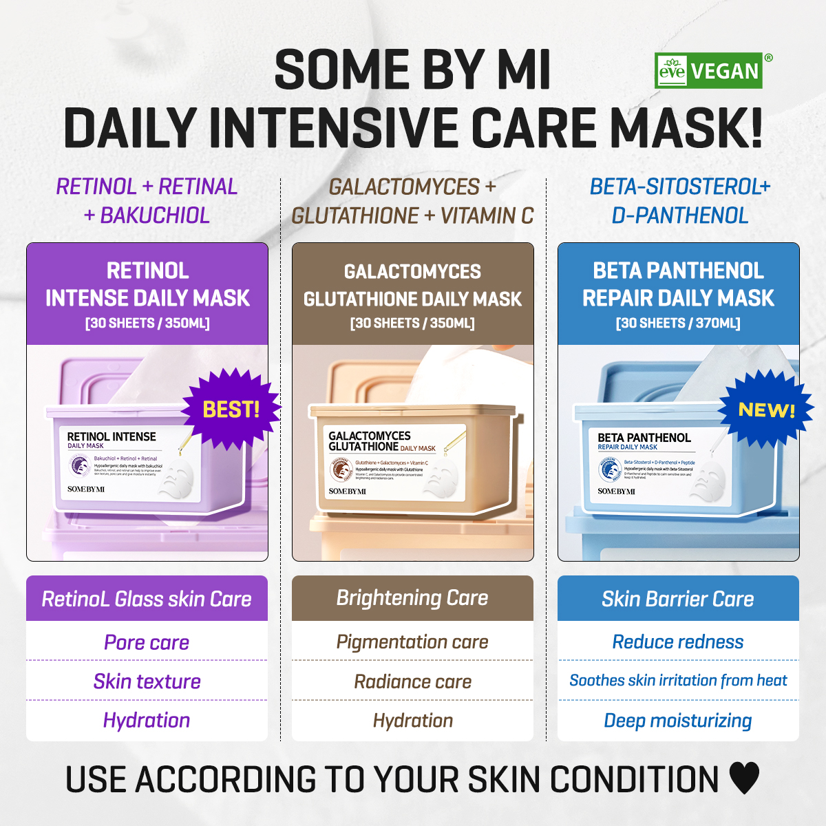 [NEW] SOME BY MI RETINOL INTENSE DAILY MASK 30EA, Bakuchiol, Retinol ...