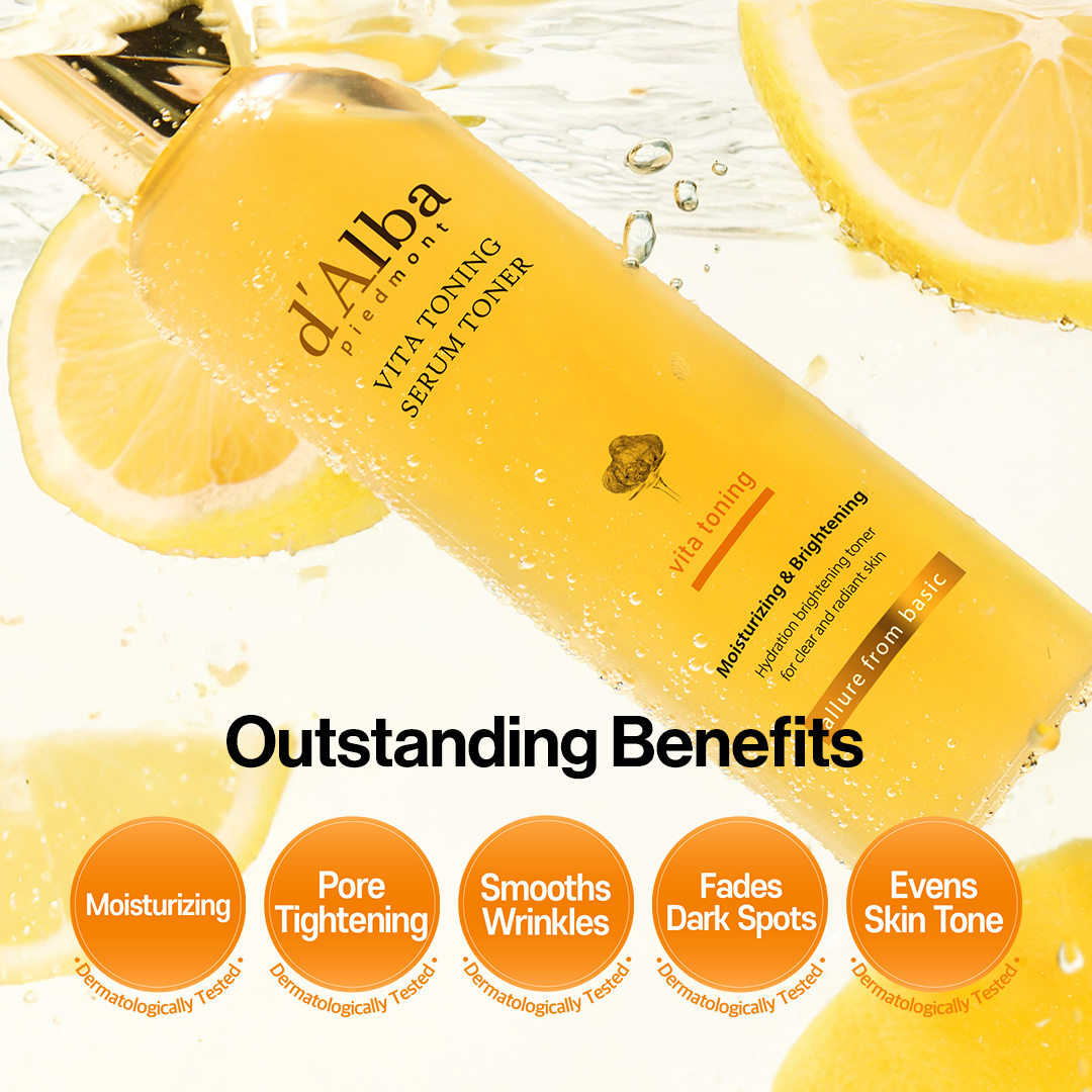 [d'Alba Official] Vita Toning Serum Toner 180ml, Moisturizing, Refreshing Glow, Vita Toner ...