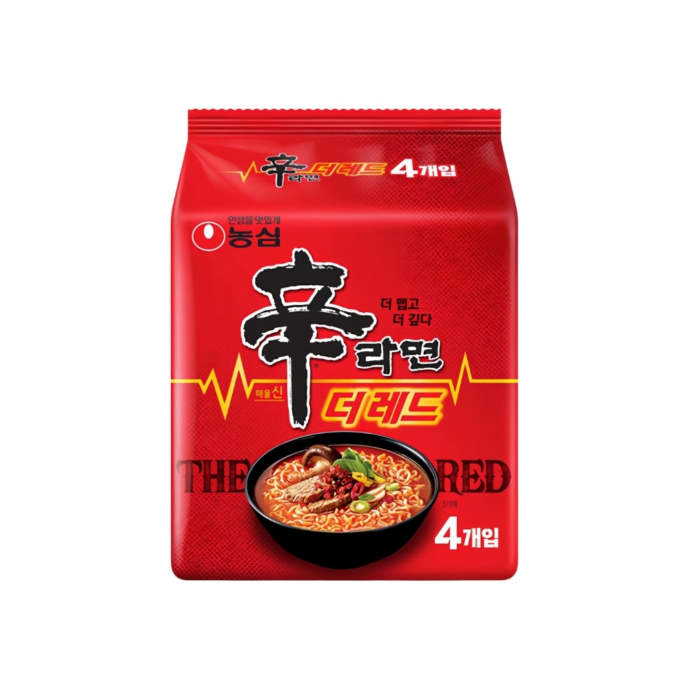 Nongshim Shin Ramyun The RED – 4-Pack | Extra Spicy Limited Ramen from ...