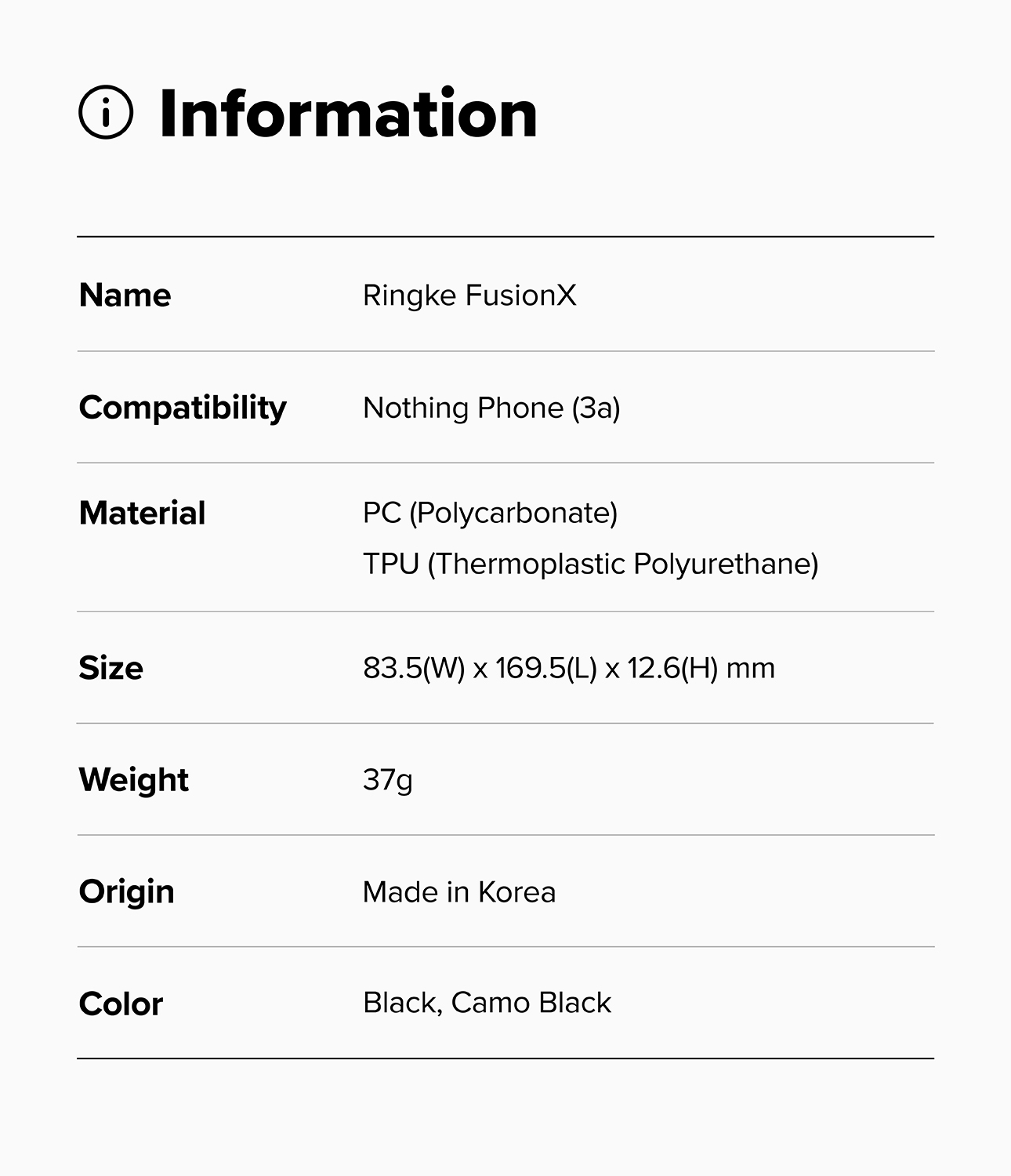 Ringke Fusion-X for Nothing Phone (3a) Lightweight Shockproof ...